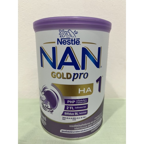 นม NAN gold pro HA สูตร 1 ขนาด 400 กรัม ของแท้100% exp.07/09/2566 ...