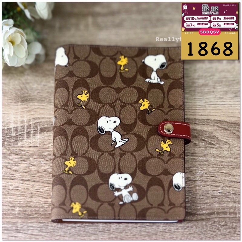 สมุดโน้ต Coach Snoopy Signature Notebook - reallythings_shop - ThaiPick