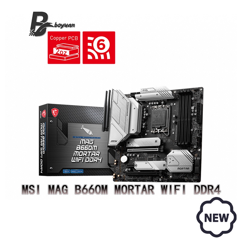 MSI MAG B660M MORTAR WIFI DDR4 New Intel B660 4800(OC) 128G Support 12 Intel Desktop CPU ...