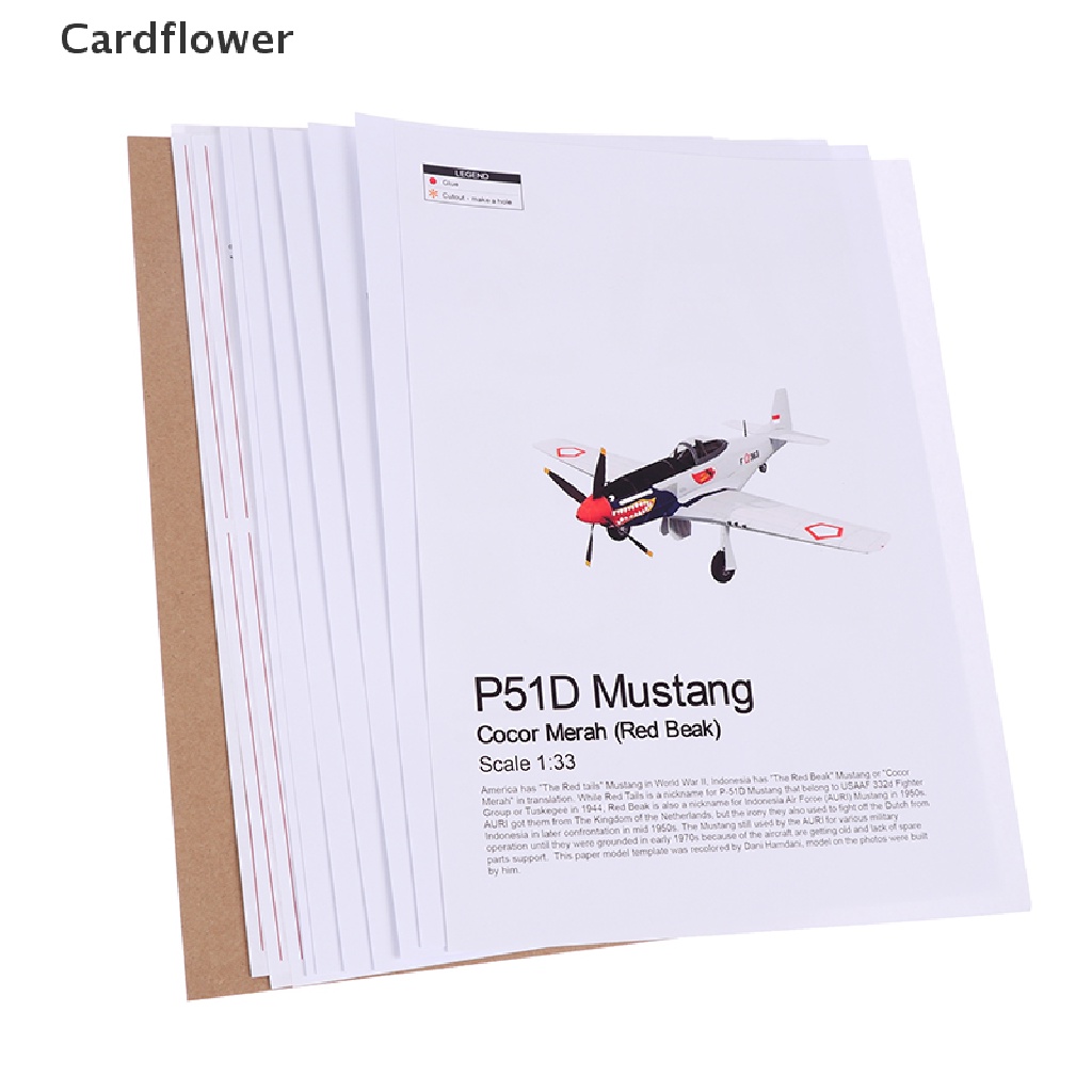 1:33 P-51D Mustang Fighter Aircraft 3D Paper Model Space Library ...