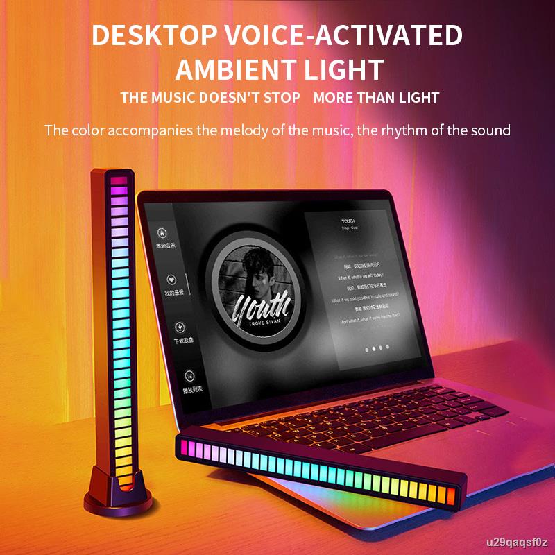 ไฟบาร์ Rgb Sound Control Led Strip Light Music Colorful Pickup Lamp ...
