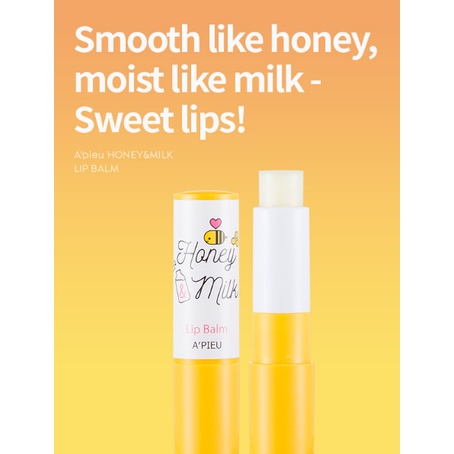 [APIEU] Honey & Milk Lip Balm 3.3g - Wetrade korea | Shopee Thailand