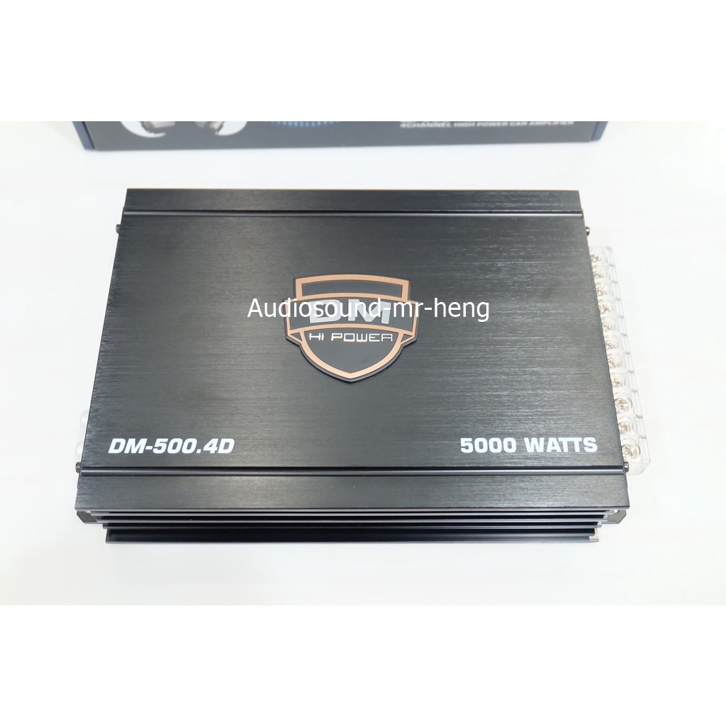 พาวเวอร์แอมป์ 4ch คลาสดี รุ่นทอปสุด DM-500.4 5000w ขับกลางแหลม 16-24 ...