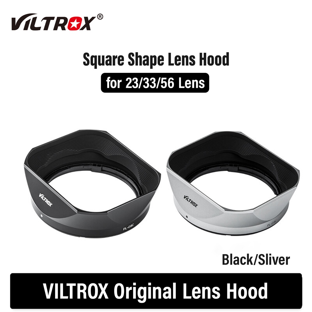 Viltrox 23mm 33mm 56mm F1 4 Series Al Lenses Metal Square Hood 52mm For