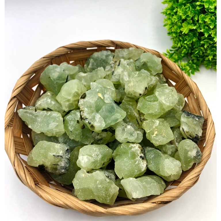 500 g Genuine Prehnite Stone Rough Stone / Top High Quality Rough Stone ...