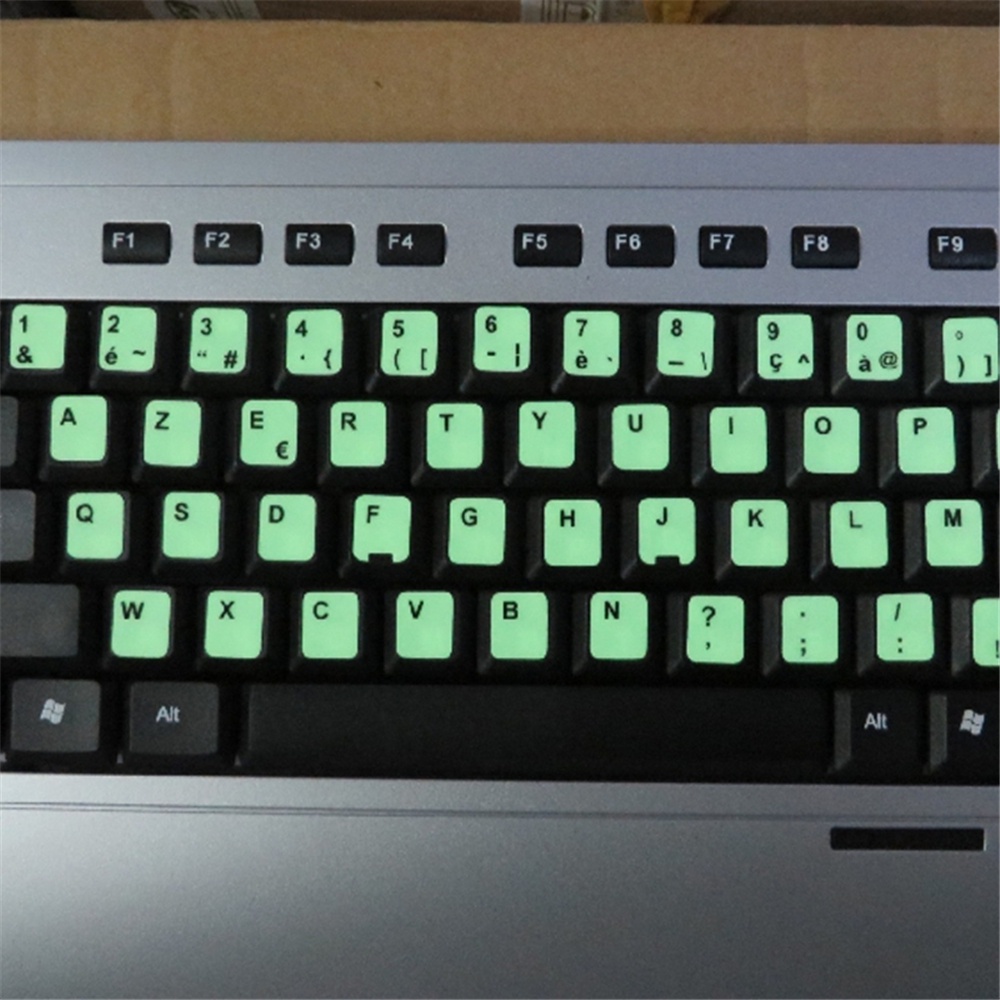 Universal Adhesive self Keyboard Sticker Luminous for Arabic Russian ...