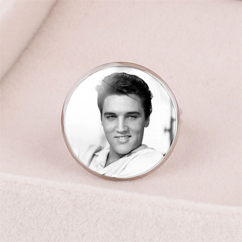 สตาร์วอร์ส FIMAODZ Elvis Presley Ring Pop Singer Star Glass Cabochon ...
