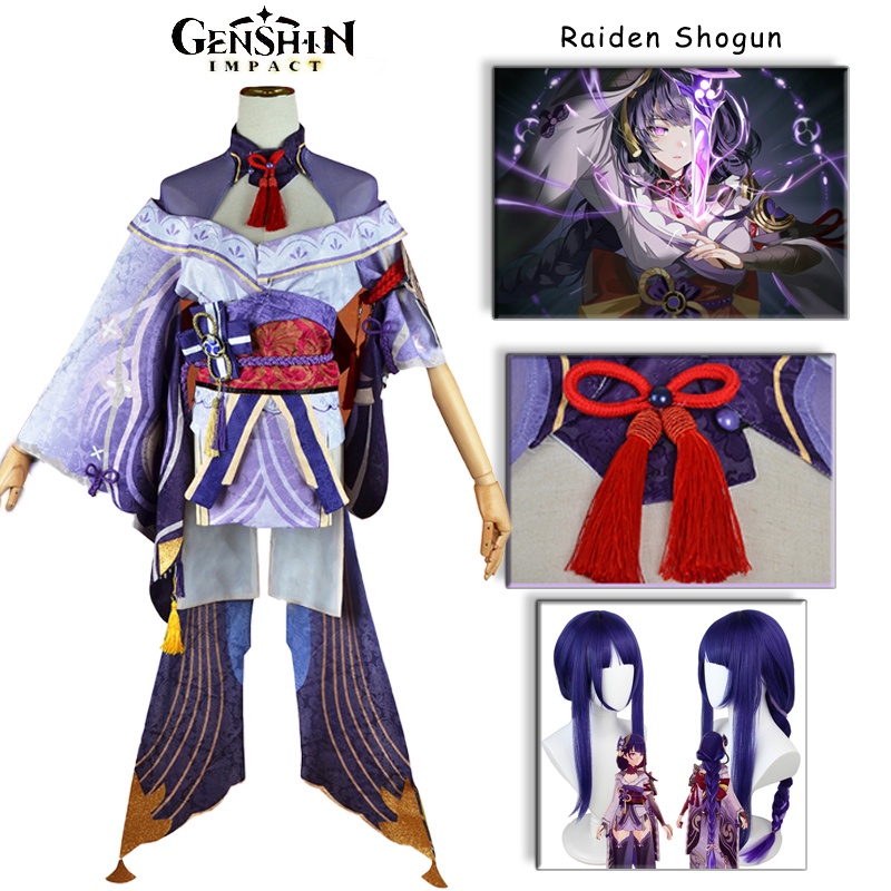 Genshin Impact Beelzebul Raiden Shogun Cosplay Anime Raiden Shogun Sets ...