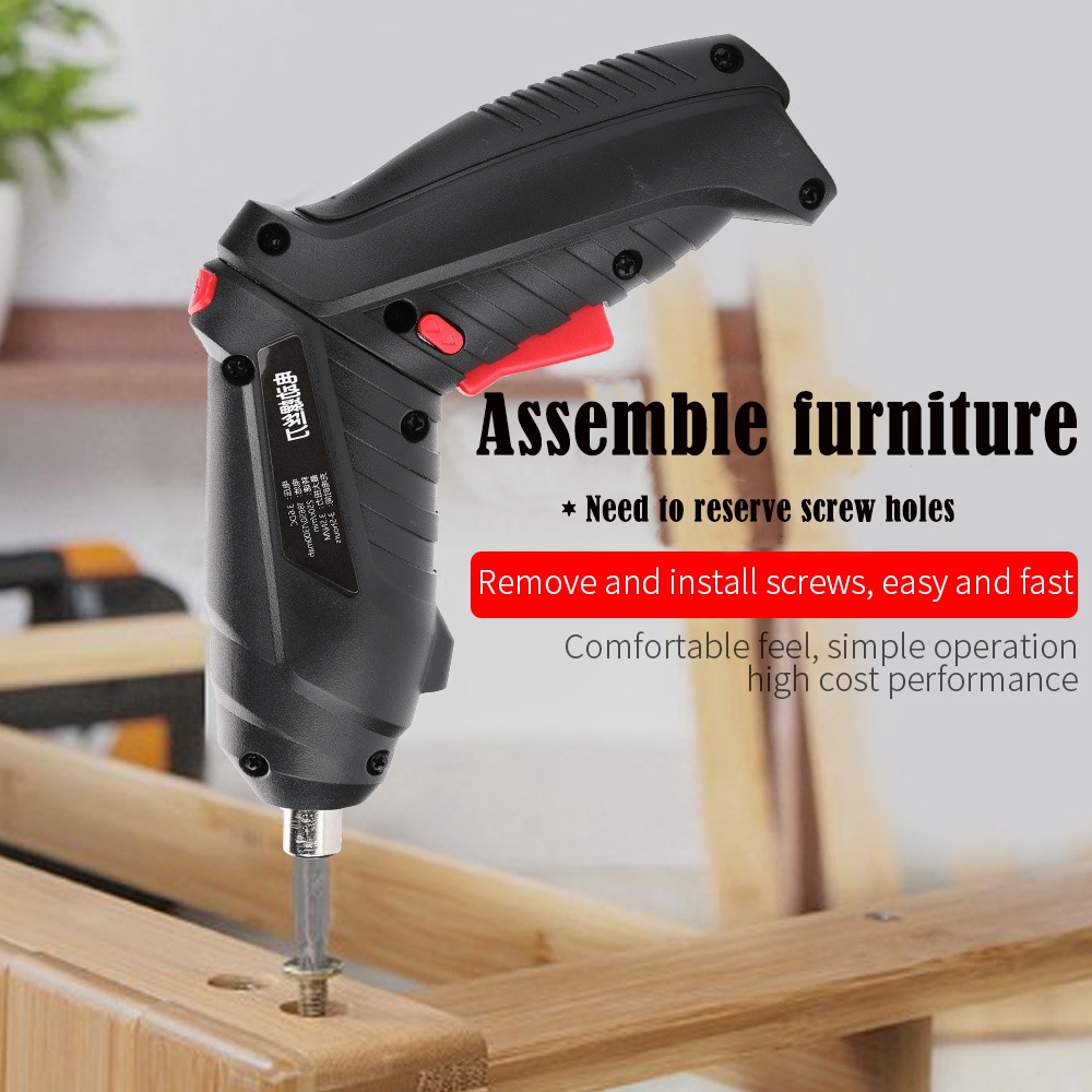 47PCS Electric Screwdriver Set 3.6V Cordless Electric Drill Folding ...