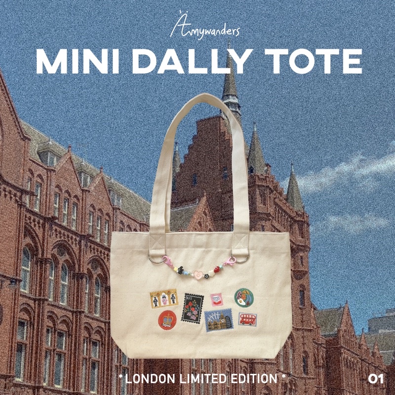 Amywanders Mini Dally Tote ️London Limited Edition️ กระเป๋าผ้า ...