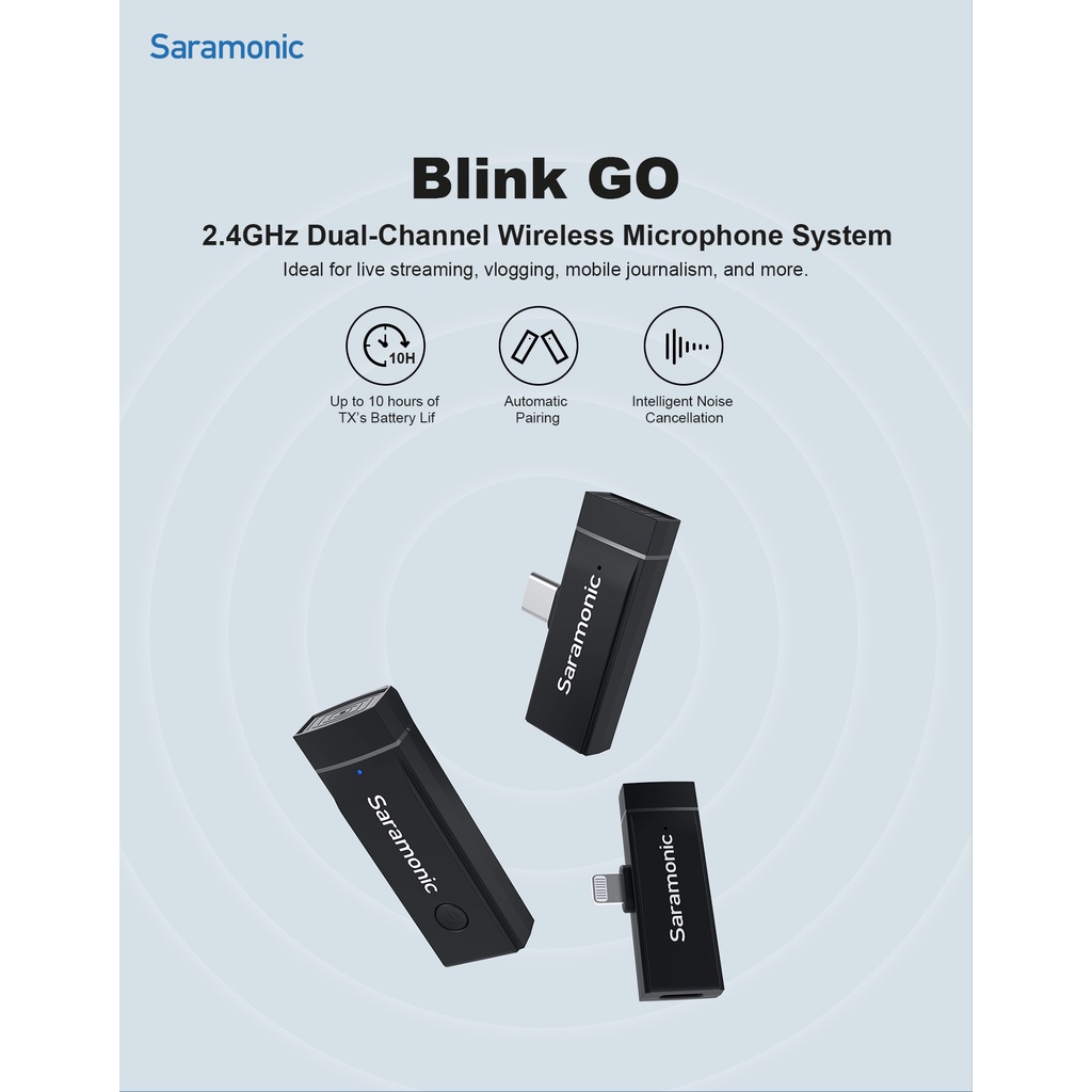 Saramonic Blink Go สำหรับมือถือระบบไอโอเอส และ แอนดรอยด์ (เลือกชุด ...