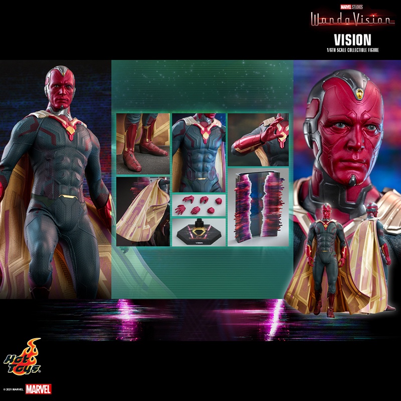 Original Hot Toys Marvel :wanda Vision 1:6 Vision Scale Figures ...