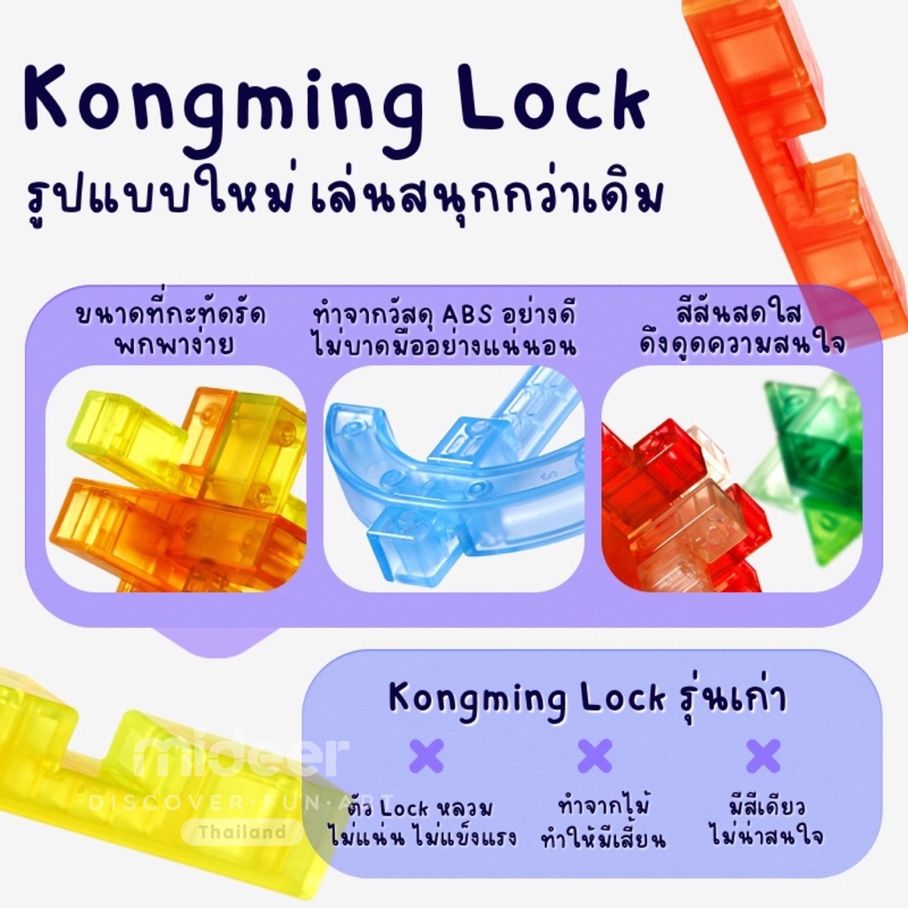 Mideer Neon Space Kongming Lock MD2218-MD2226 | Shopee Thailand