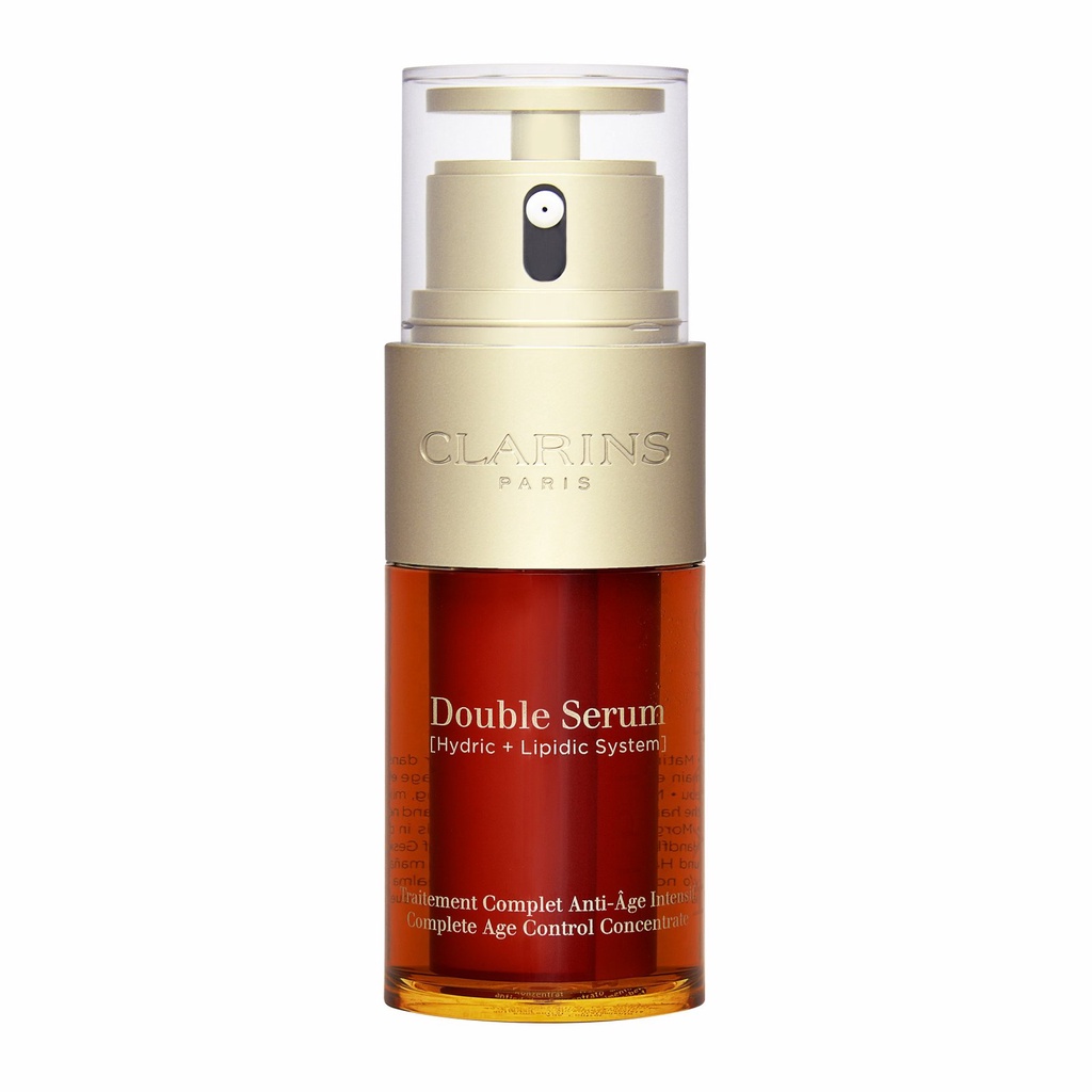 Clarins Double Serum [Hydric + Lipidic System] Complete Age Control Concentrate 30ml | Shopee ...