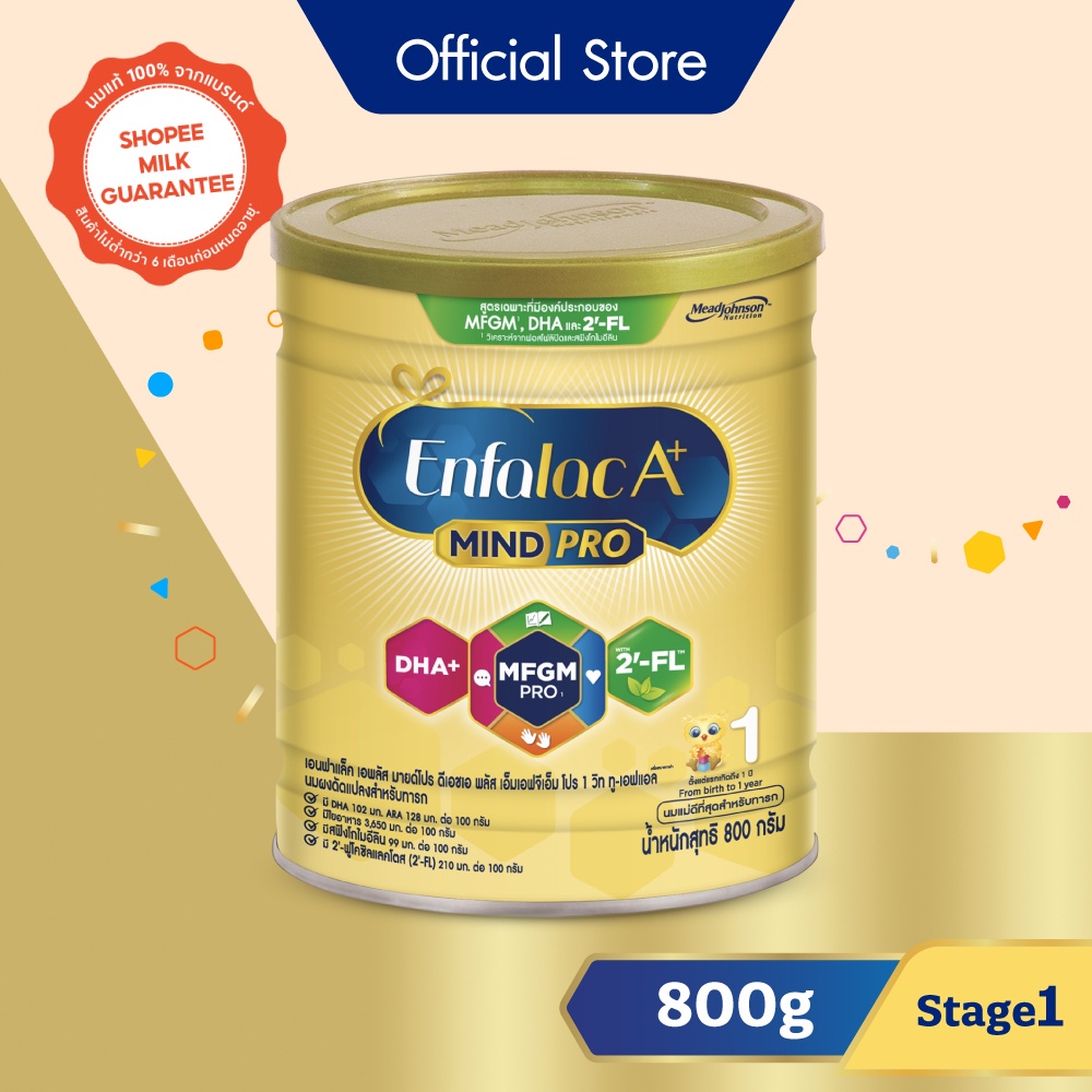 นม เอนฟาแล็ค เอพลัส มายด์โปร ดีเอชเอ พลัส เอ็มเอฟจีเอ็ม โปร 1 วิท ทู-เอฟแอล นมผง เด็ก นม enfa ...