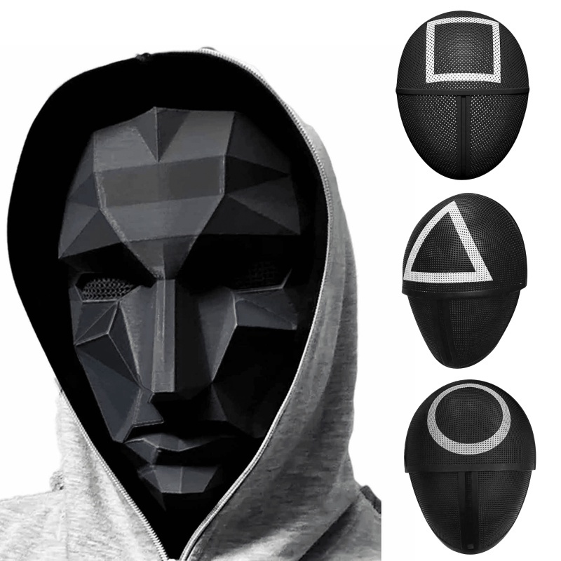 Squid Game Mask COS Cosplay Pretends To Play The Korean TV Series ...