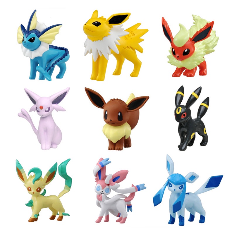 Pokemon 46cm Eevee Charmander Pikachu Eeveelution Nine evolutionary ...