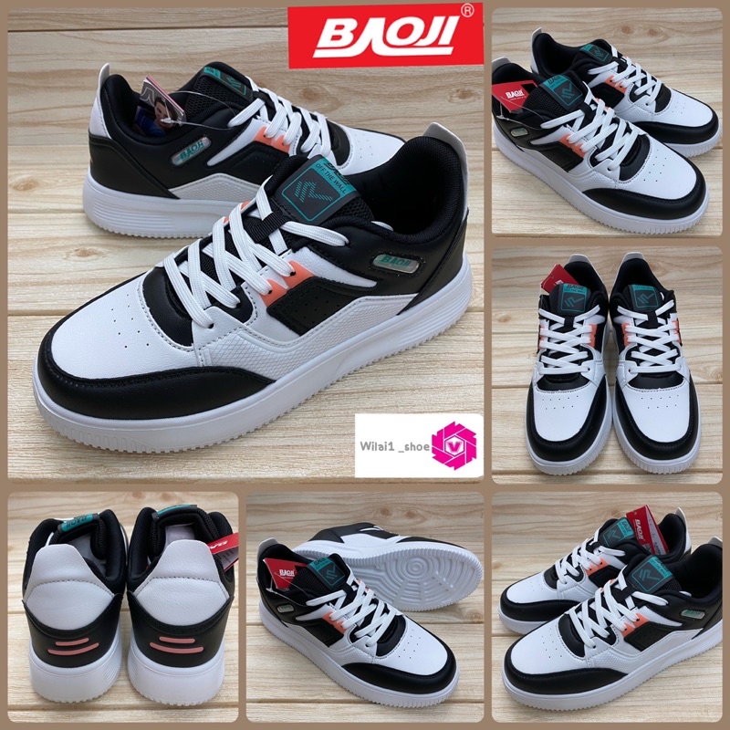 Baoji BJM 748 รองเท้าผ้าใบชาย (41-45)สีดำขาวขาวขาวน้ำเงินขาวเทา สล ...