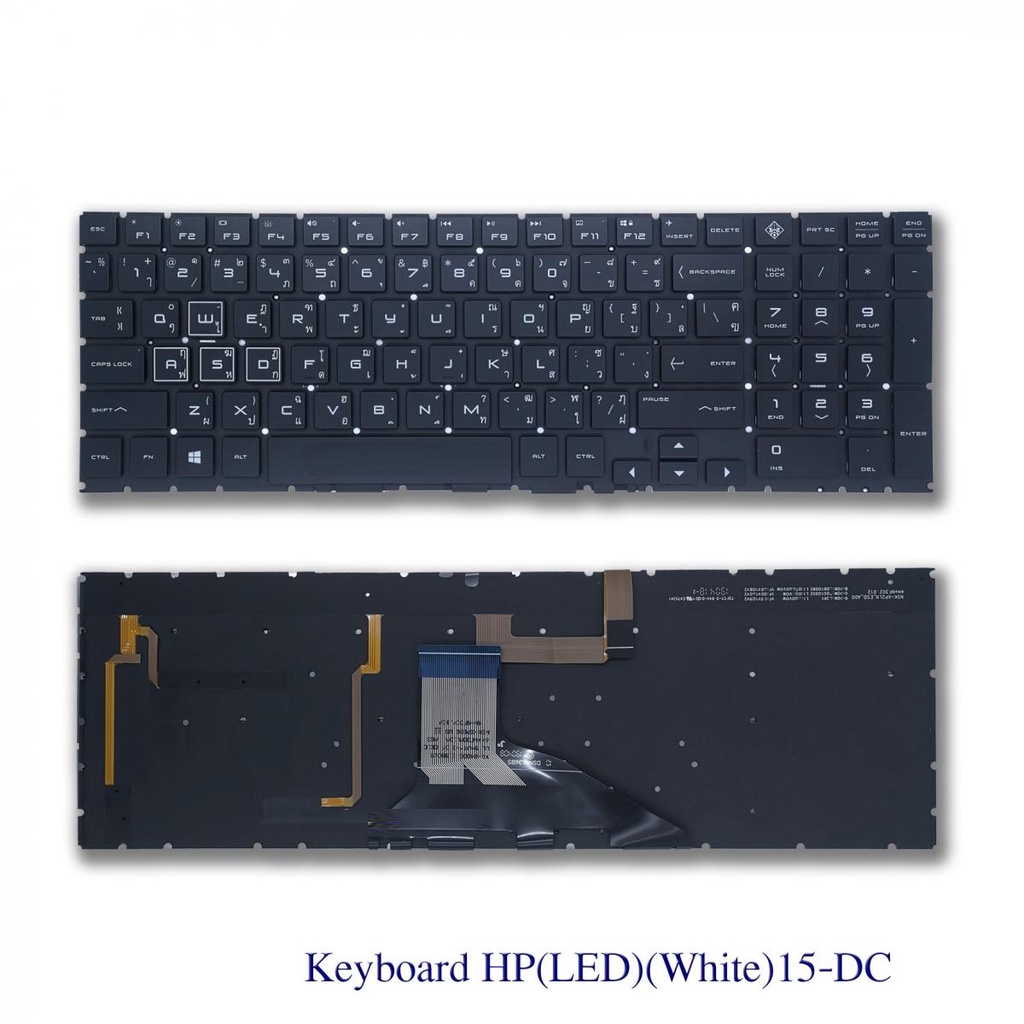 KEYBOARD คีย์บอร์ดโน๊ตบุ๊ค HP OMEN 15-DC Series มีไฟ ปุ่มสีขาว | Shopee ...