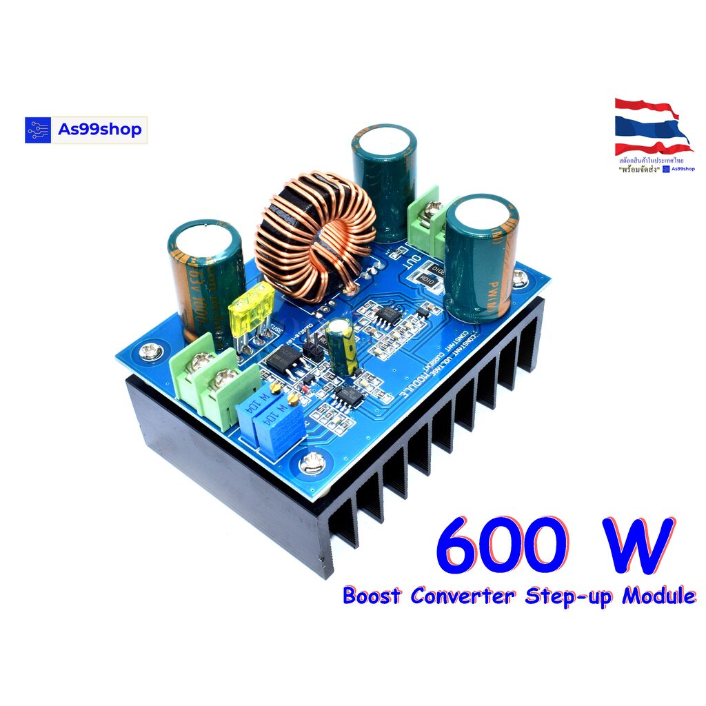 600W 10-60v To 12-80v Boost Converter Module ( Step-Up ) | Shopee Thailand