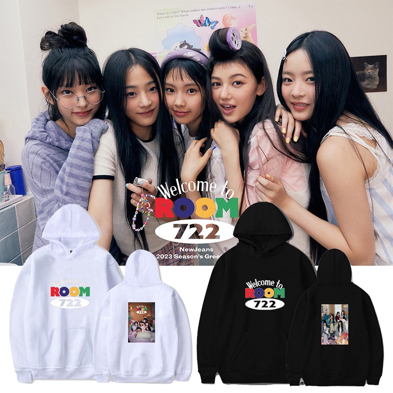 เสื้อกันหนาว เสื้อฮู้ดดี้ พิมพ์ลาย KPOP NewJeans Season's Greetings ...