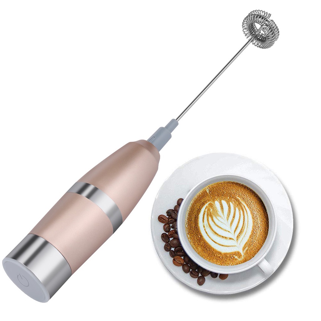 Electric Powerful Milk Frother With 2 Whisks Handheld Foam Maker For ...