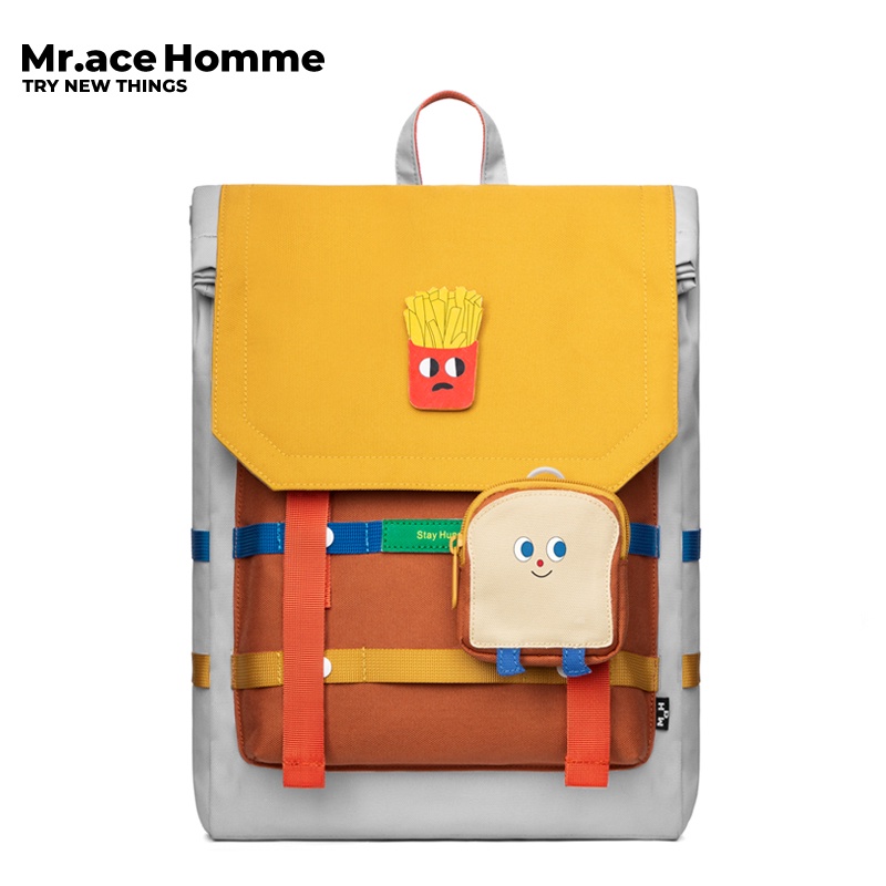 Mr. ace Homme Foodie Series Student Bag กระเป๋าเป้สะพายหลัง ใส่แล็ปท็อป ...