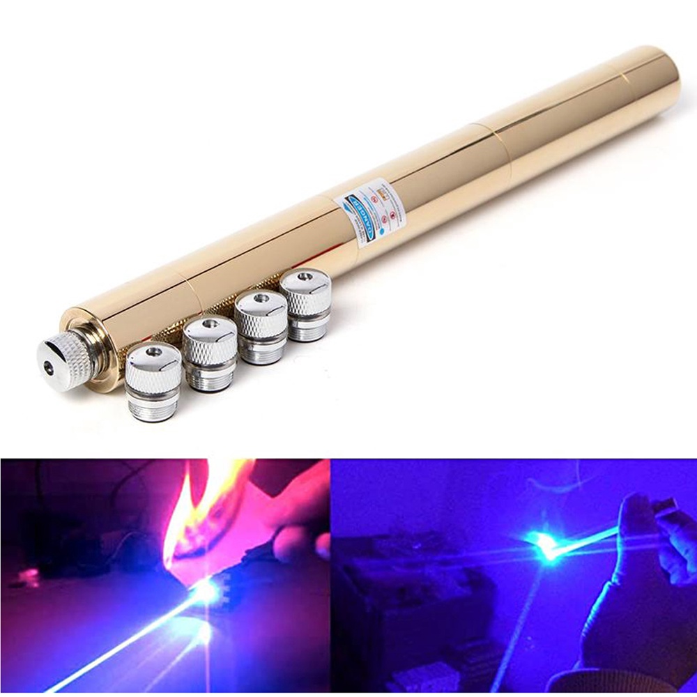 Pure copper laser pointer Focusable high power Blue Laser Pointers Flashlight Most Powerful ...