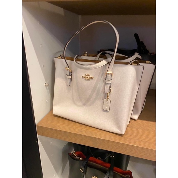 พร้อมส่ง แท้ New Coach MOLLIE TOTE 25 (COACH C4084) IMCHALK LIGHT ...
