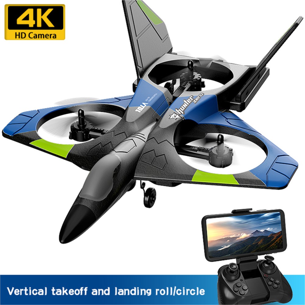 2022 New V27 Blue/Red Foam UAV Airplane 4K HD Oversized Remote Control ...
