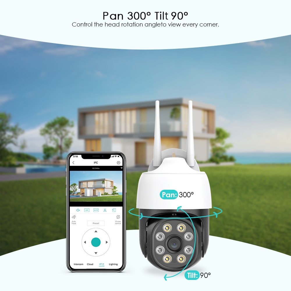 EYD p3S กล้องวงจรปิดไร้สาย indooroutdoor 3MP FULL Color Mini IP Camera ...