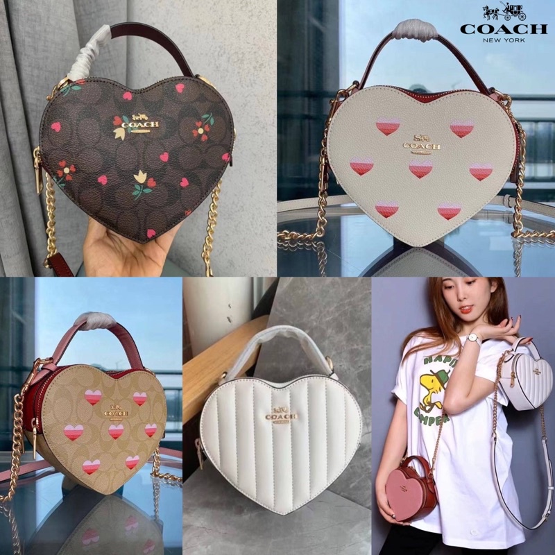 COACH HEART CROSSBODY BAG IN SIGNATURE CANVAS | Shopee Thailand