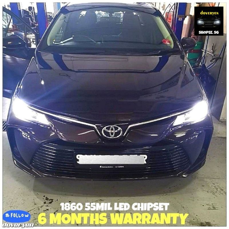 2022*hot*Toyota Corolla Altis 12th Gen - 9012 White LED Headlight Bulb ...
