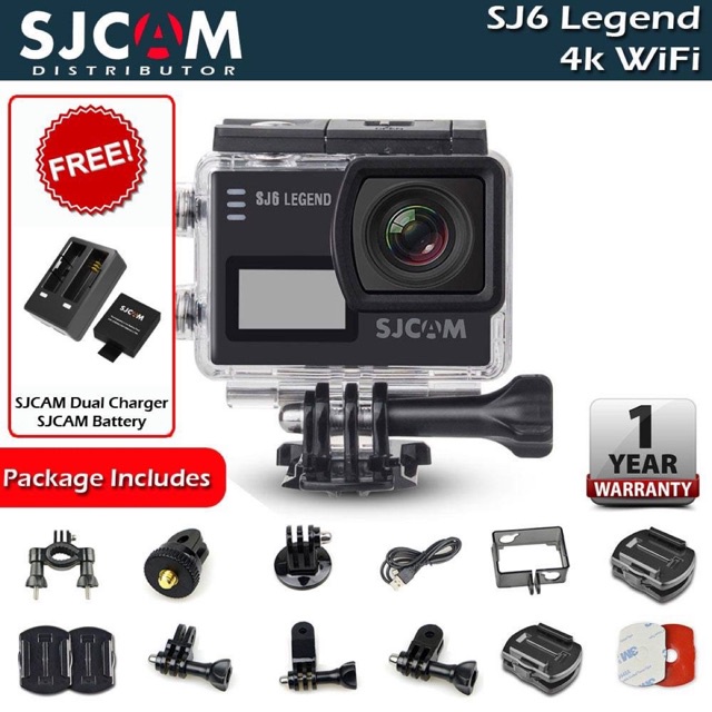 SJCAM SJ6 Legend Wifi Action Camera with Extra Battery & Dual Charger ...