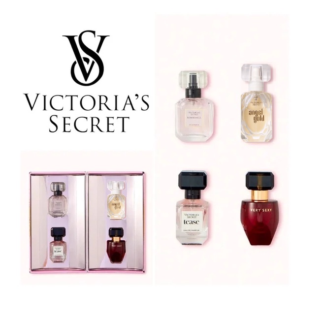 Set Victoria's Secret Deluxe Mini Eau De Parfum Gift 7.5 ml x 4 ป้ายไทย ...