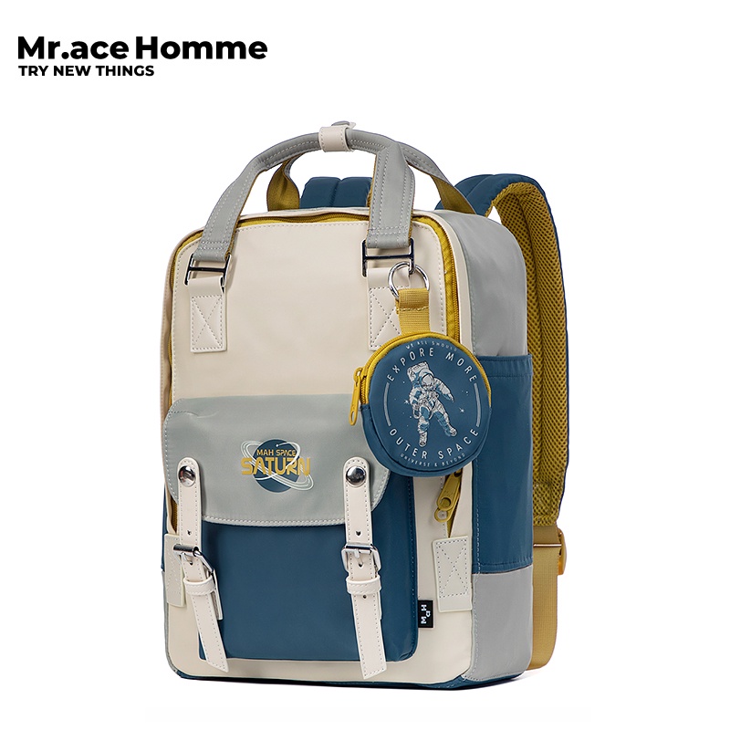 Mr. ace Homme Planet Series Backpack กระเป๋าเป้ กระเป๋าสะพายหลัง ความจุ ...