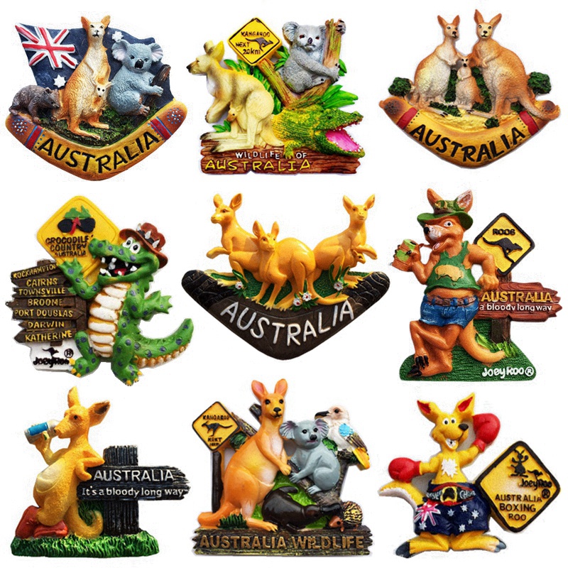 Handmade Painted Australia Kangaroo 3d Fridge Magnets Tourism Souvenirs ...