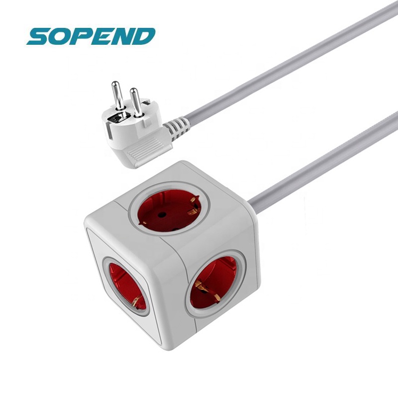 Sopend Creative Magic Cube Design Type F C 5 Outlets Power Strip ...