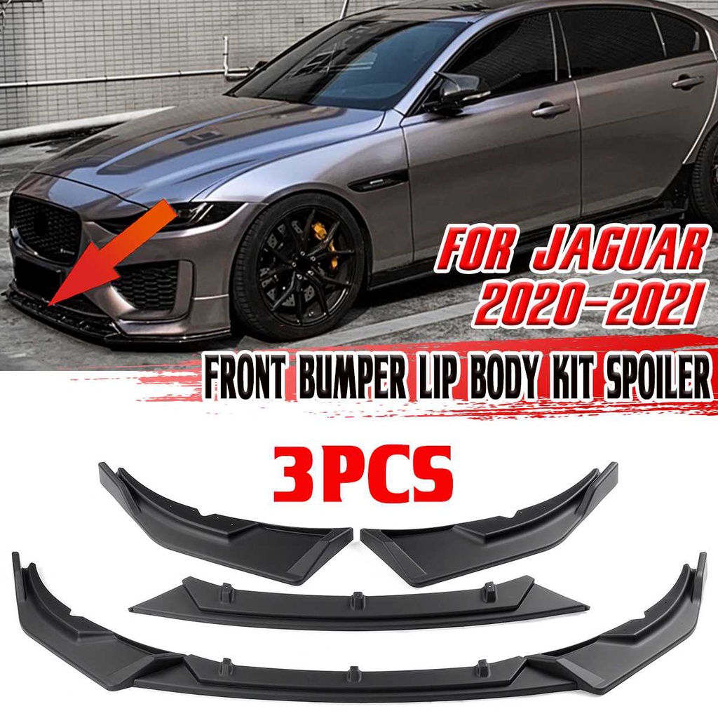 Black/Carbon Fiber Look Car Front Bumper Spoiler Lip Protector Chin ...