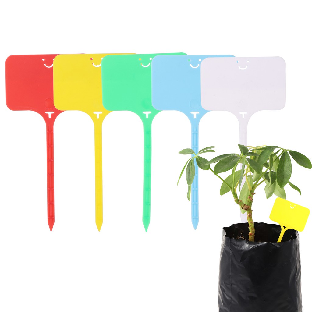 100 Pcs Garden T-type Plant Markers Label Pot Planter Vegetable Labels ...