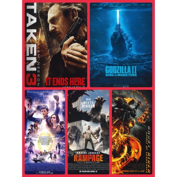 โปสเตอรหนัง Taken 3 Godzilla Ghost Rider ขนาด 11.5 X 16.5 นิ้ว (A3 ...