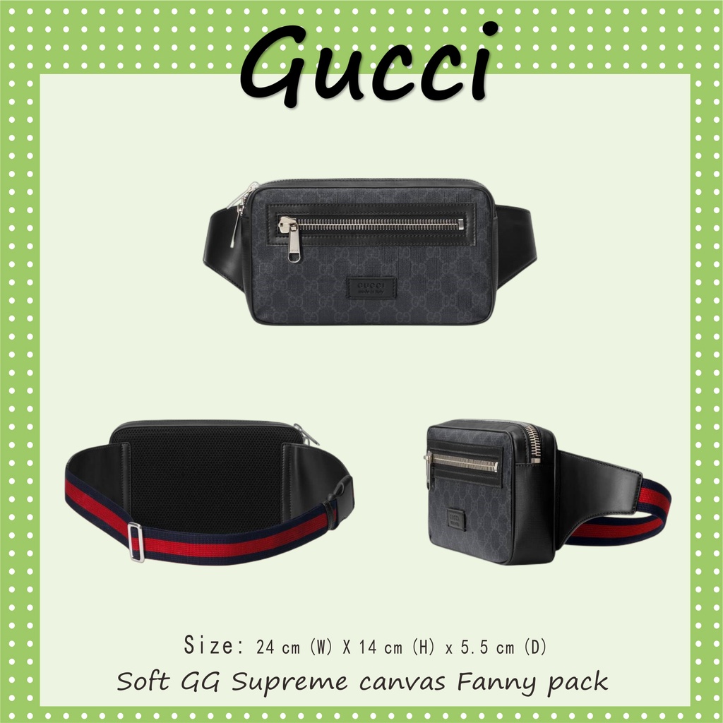 Gucci 100% Authentic Brand New Soft GG Supreme canvas Fanny pack/chest ...