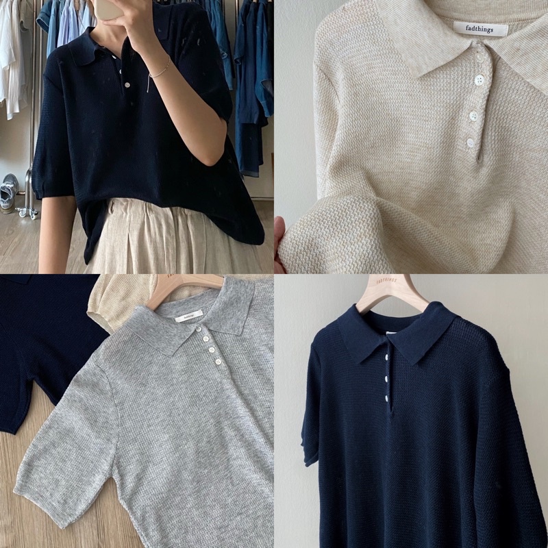 pudding soft knit polo 3 colors - fadthings - ThaiPick