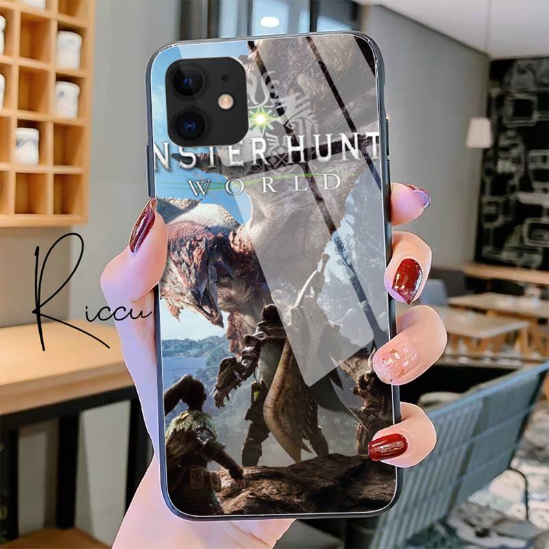 นักล่ามอนสเตอร์ Video game monster hunter world Phone Case Tempered ...