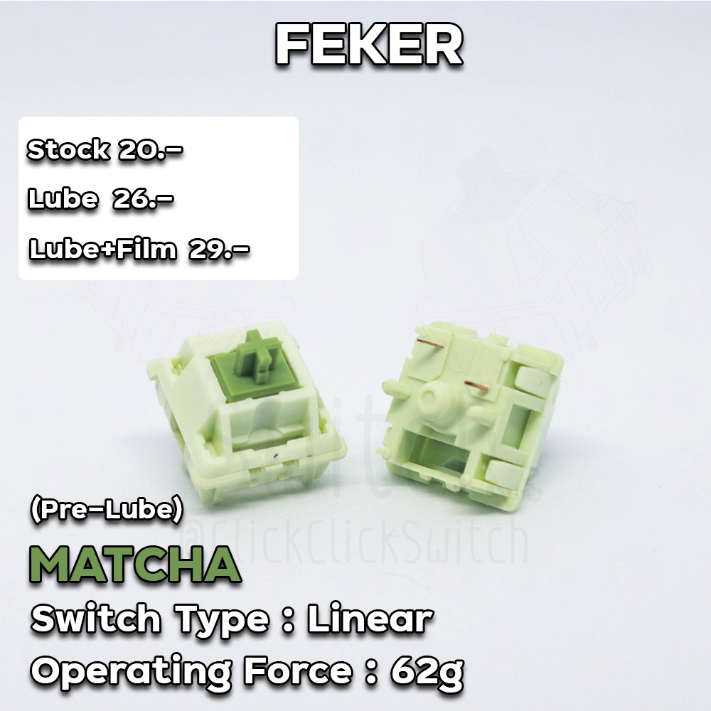 [ของพร้อมส่ง] FEKER Matcha [Linear 62g] Thock มาก!! | Clickclickswitch | Shopee Thailand