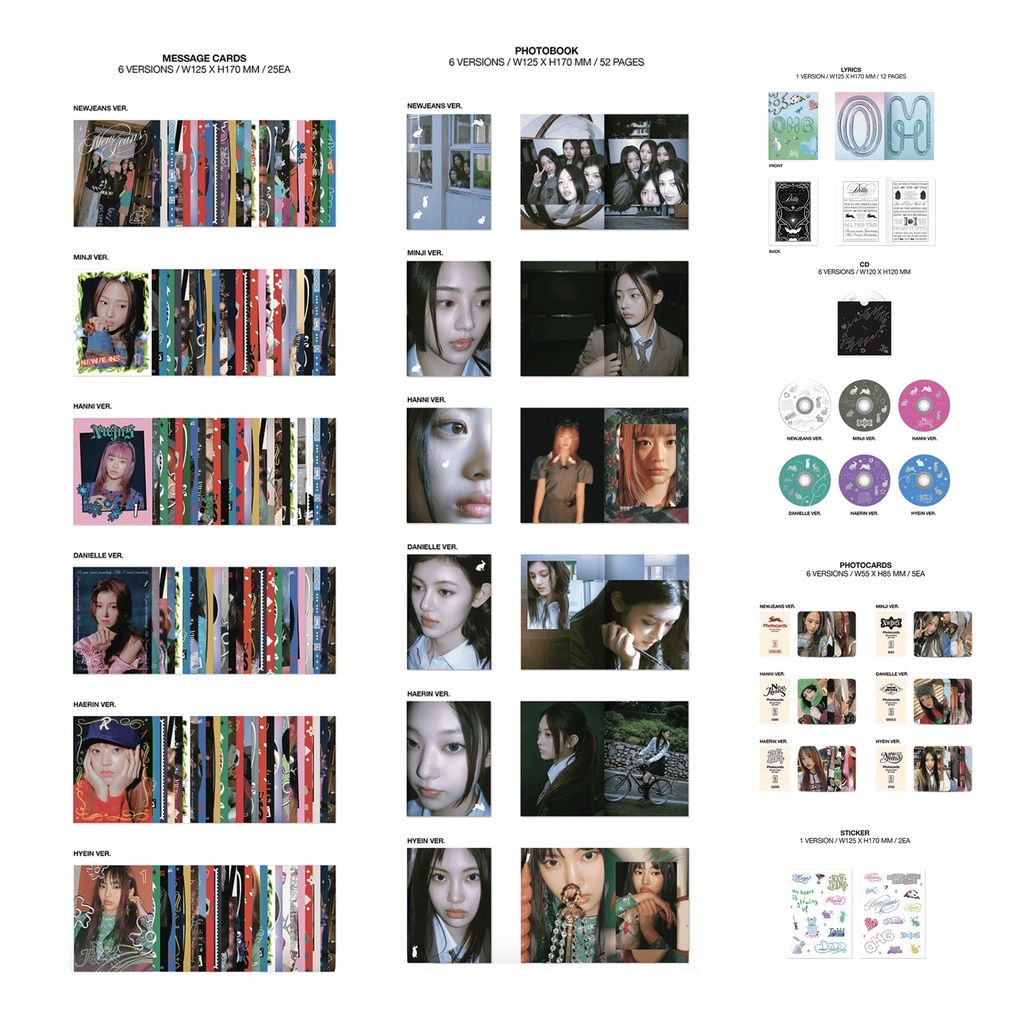 พร้อมส่ง อัลบั้ม New Jeans OMG Message Card Weverse album อัลบั้มใหม ...