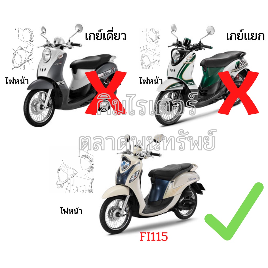 ชุดสี เฟรมรถฟีโน่ FI 115 หัวฉีด FINO FI สีแดงแก้วเทาบรอน - kimrider.bkk ...