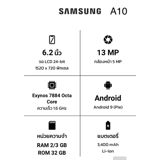 Samsung A10 มือ2เครื่องสวยสภาพดี ทางร้านเน้นคุณภาพและบริการ ...