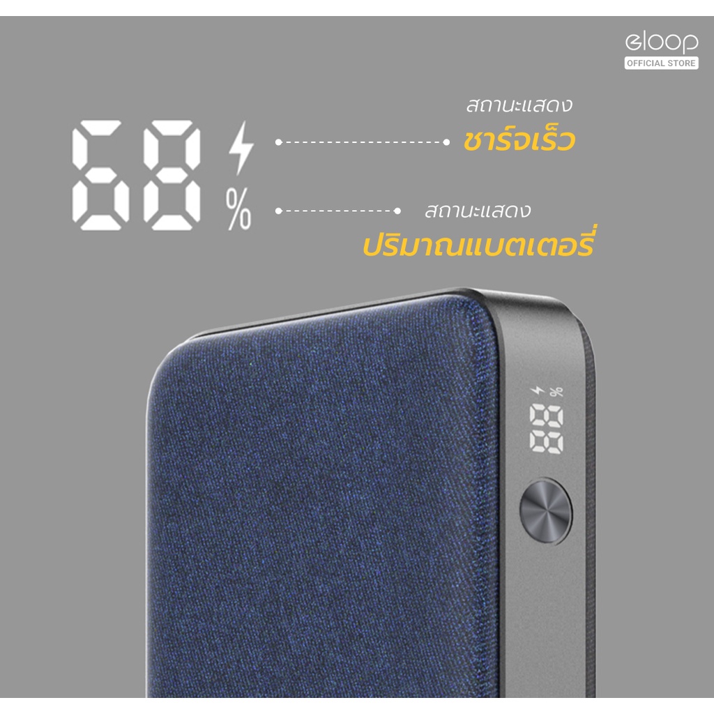 คืน240c.โค้ด 20CCBMAR16 Orsen by Eloop E45 แบตสำรองชาร์จเร็ว 20000mAh QC4.0 PD 3.0 45W Power ...