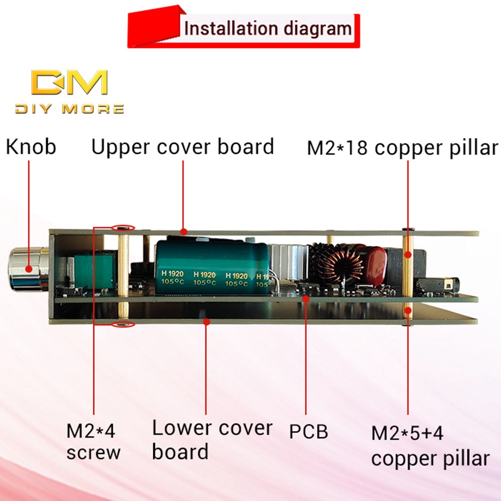 DIYMORE ZK HT21 2160วัตต์TDA7498E มินิเครื่องขยายเสียงบลูทูธ ในตัวพัดลมระบายความร้อนซับวูฟเฟอร์ ...